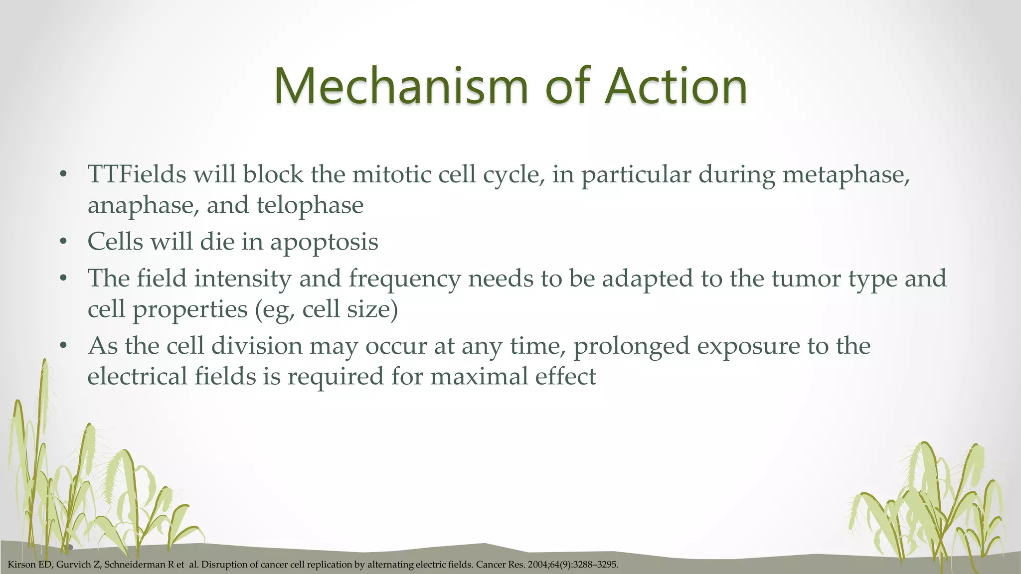 Tumor Treating Fields; Its Use in Brain Tumors | PPTX