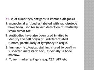 TUMOUR IMMUNOLOGY / IMMUNE MECHANISMS IN NEOPLASIA | PPTX