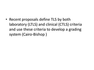 Tumour lysis sydrome | PPTX