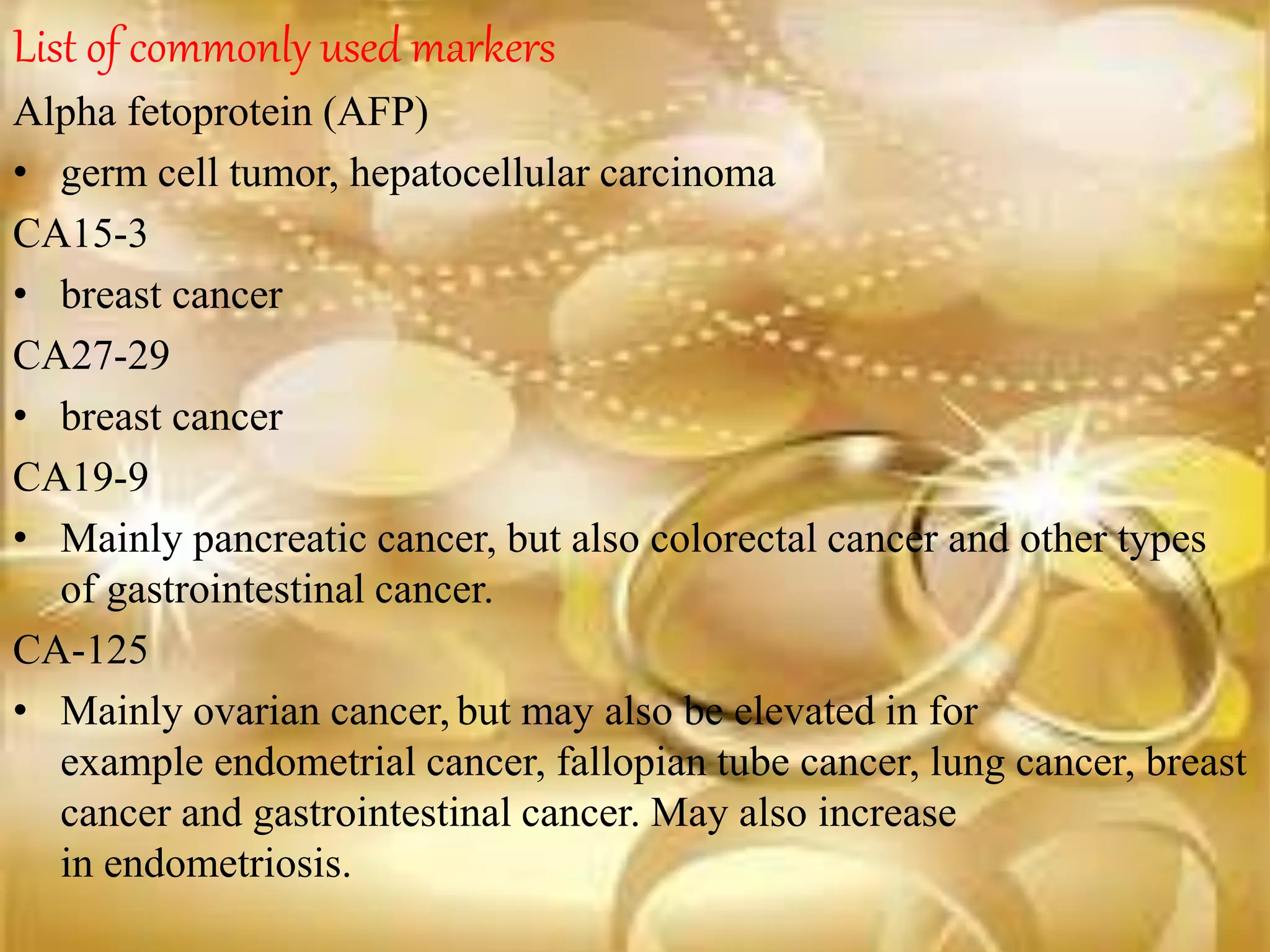 Tumour markers | PPTX