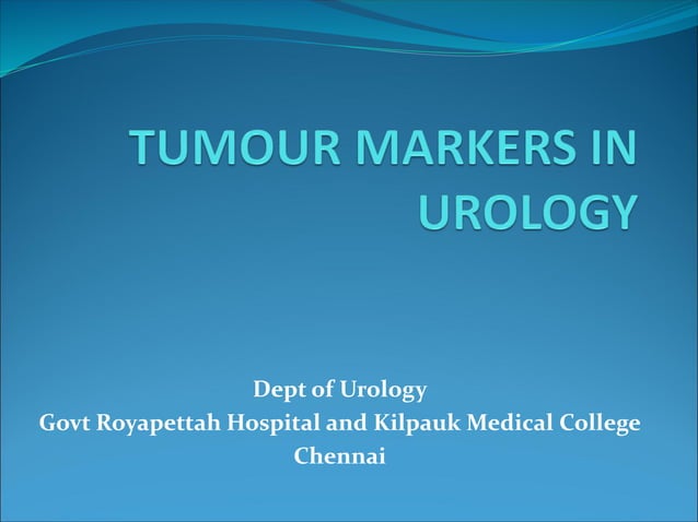 Tumour markers in urology | PDF