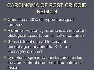 Tumours of hypopharynx | PPT