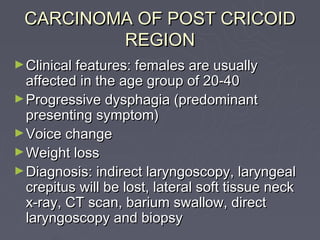 Tumours of hypopharynx | PPT