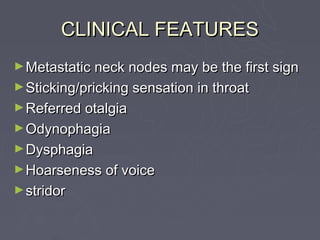 Tumours of hypopharynx | PPT