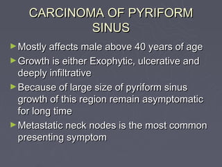 Pyriform Sinus Cancer