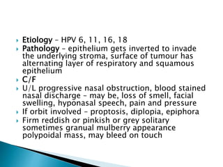Tumours of nose and pns | PPTX