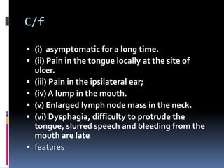 Tumours of oral cavity | PPTX