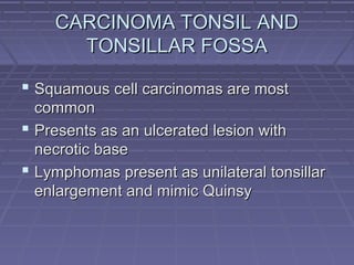 Tumours of oropharynx | PPT