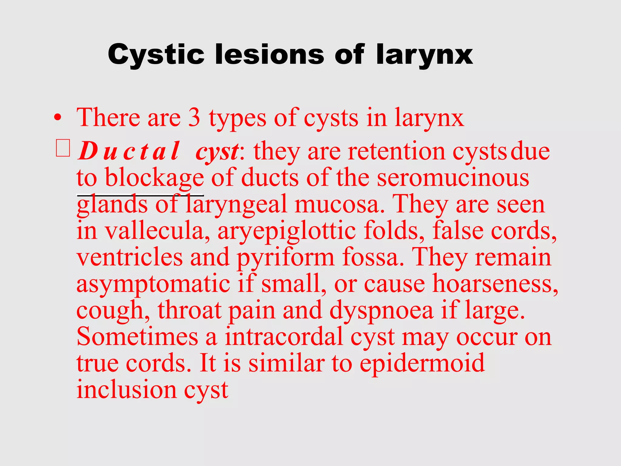 Tumours of the larynx | PPTX