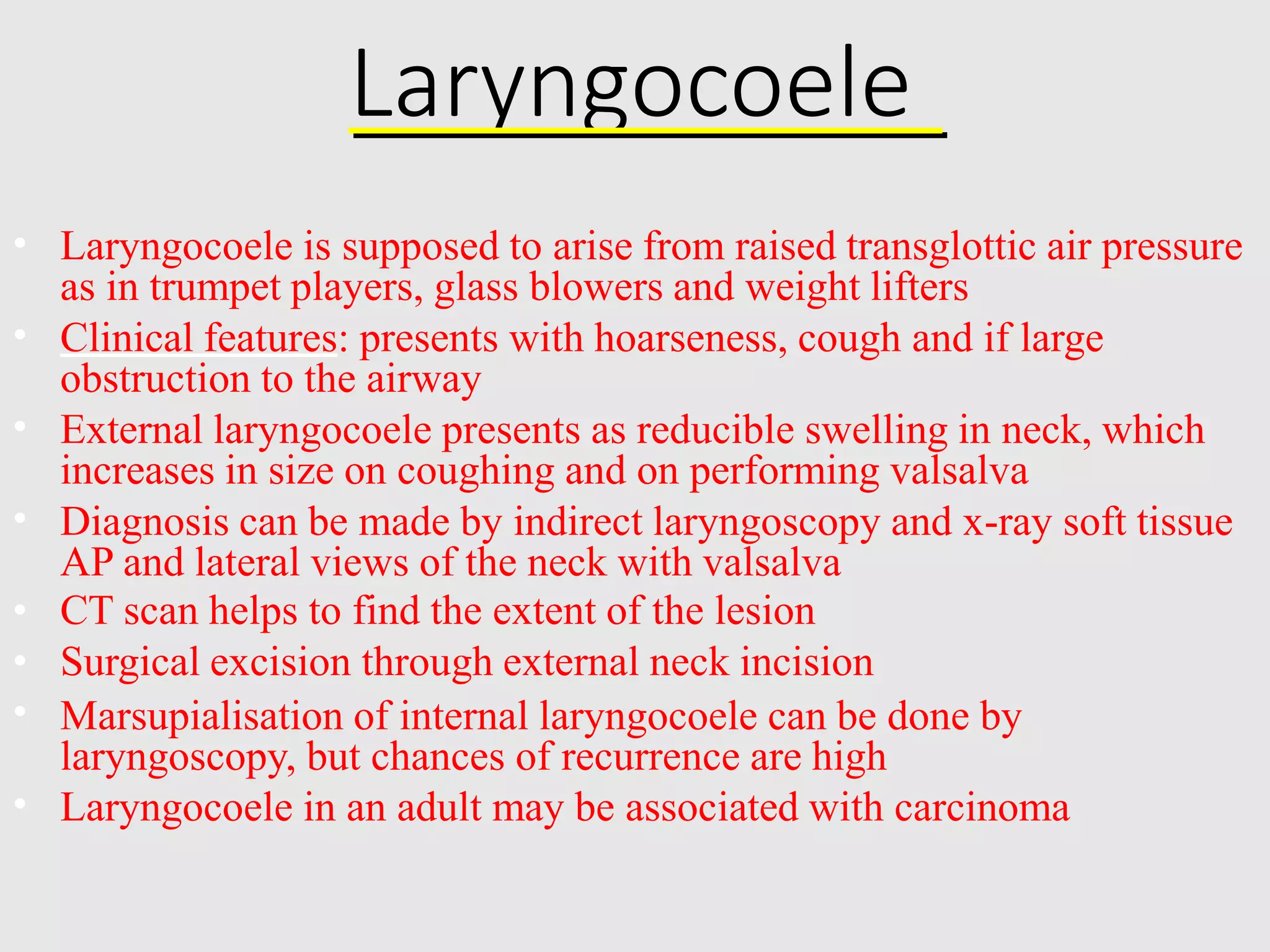 Tumours of the larynx | PPTX