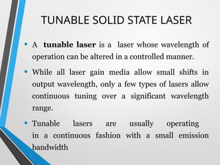 Comprehensive Overview of Tunable Solid-State Lasers and Alexandrite ...