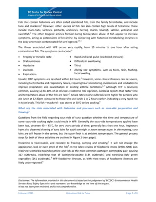 Tunaloinhistamineriskwithsousvideandthawing | PDF