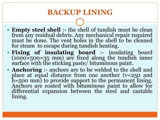 Tundish making1 | PPTX