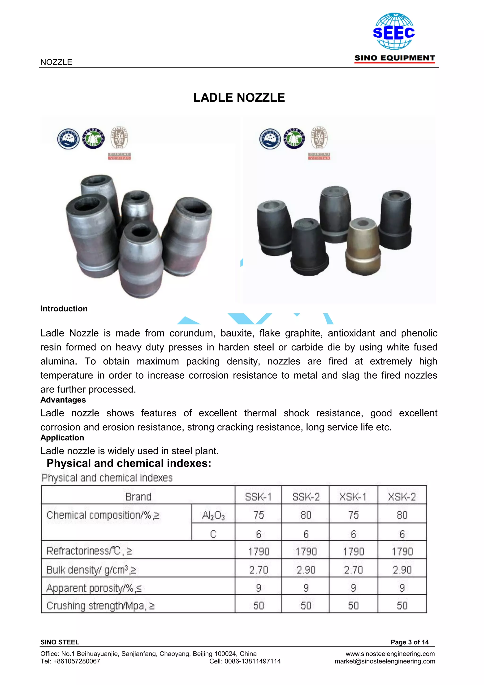 Tundish nozzle, Ladle furnace, tundish, casting machine | PDF