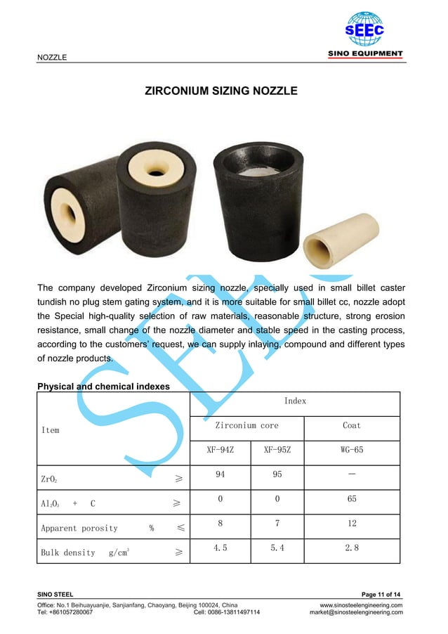 Tundish nozzle, Ladle furnace, tundish, casting machine | PDF ...