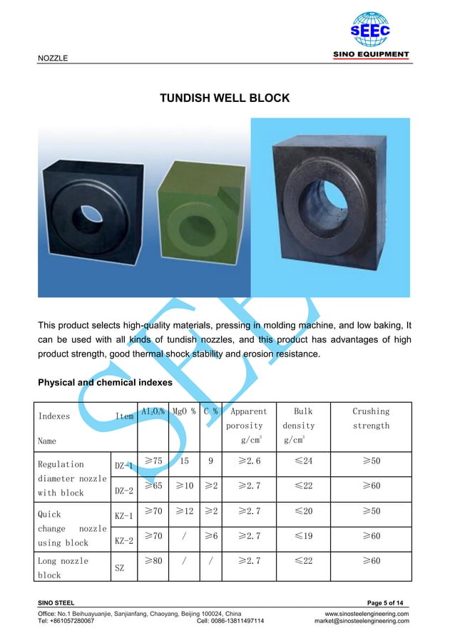 Tundish nozzle, Ladle furnace, tundish, casting machine | PDF ...