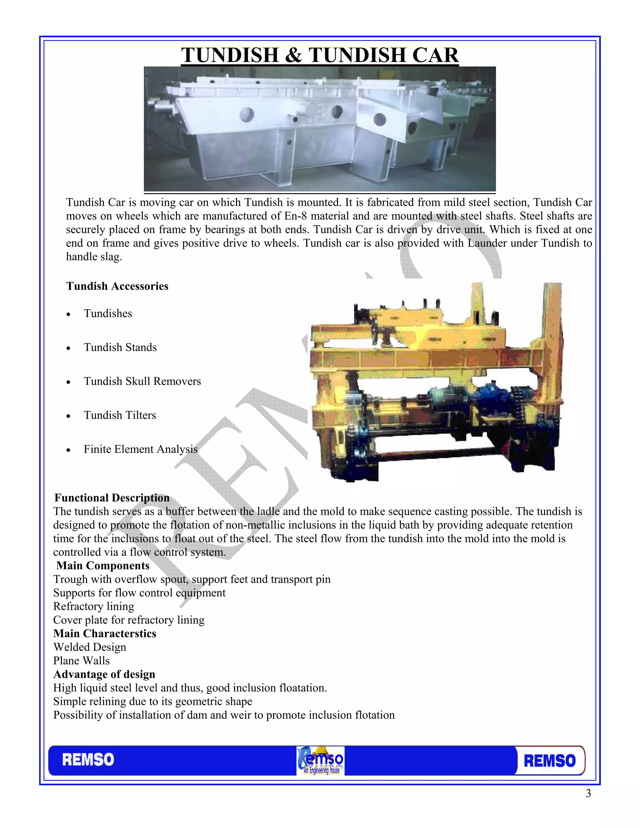 Tundish & tundish car | PDF