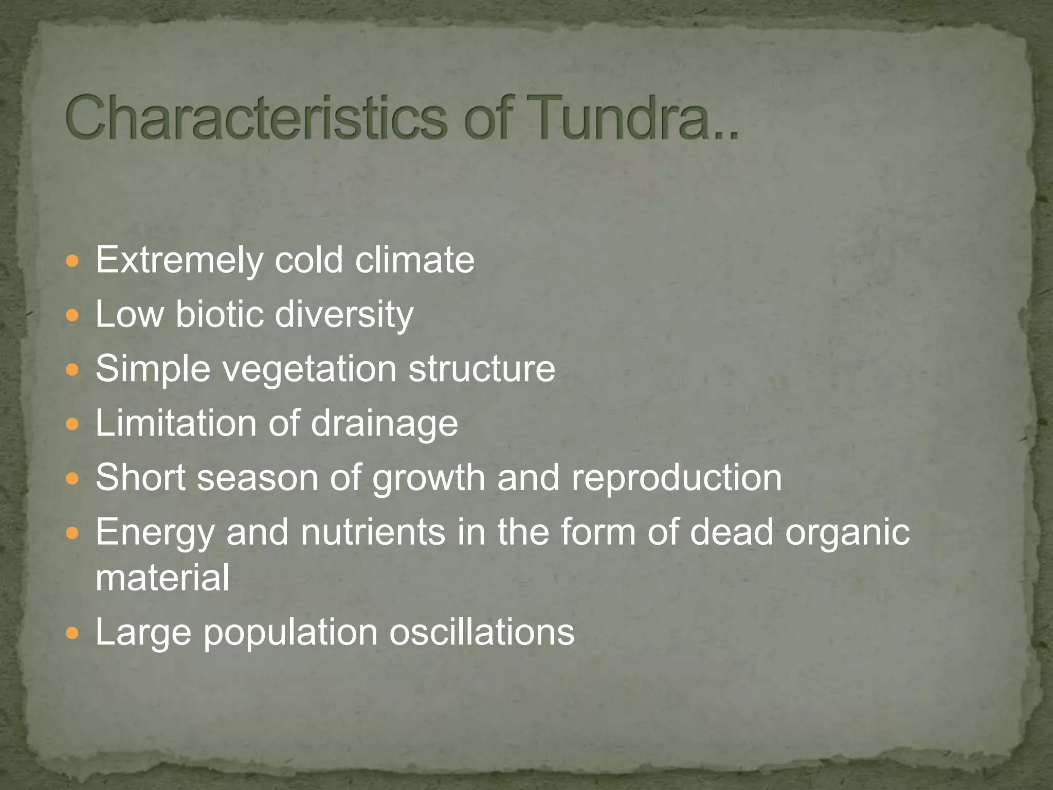 Tundra biomes | PPTX