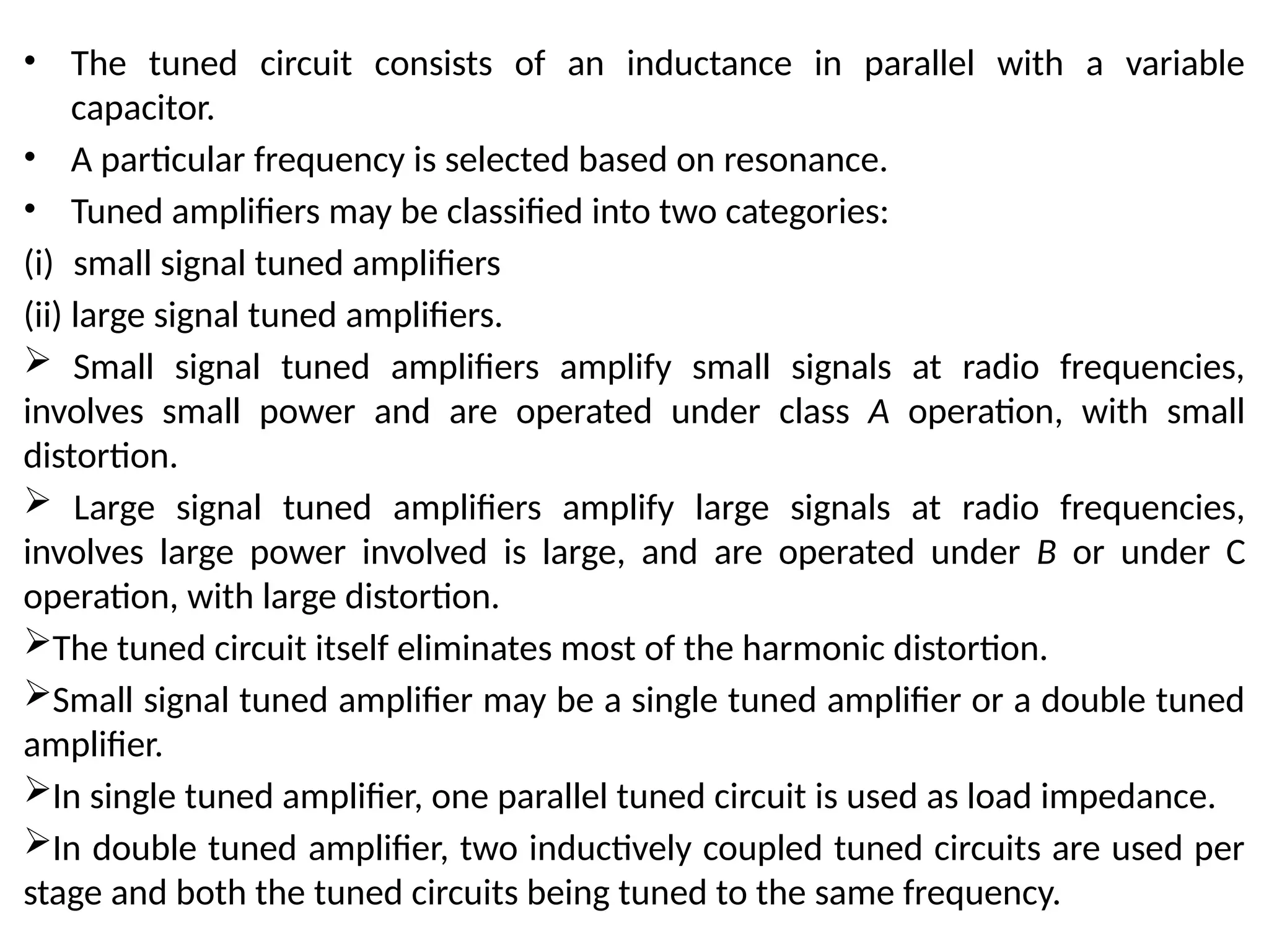 Tuned Amplifiers in Electronic Circuit Analysis | PPTX