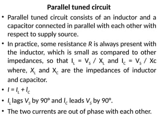 Tuned Amplifiers in Electronic Circuit Analysis | PPTX
