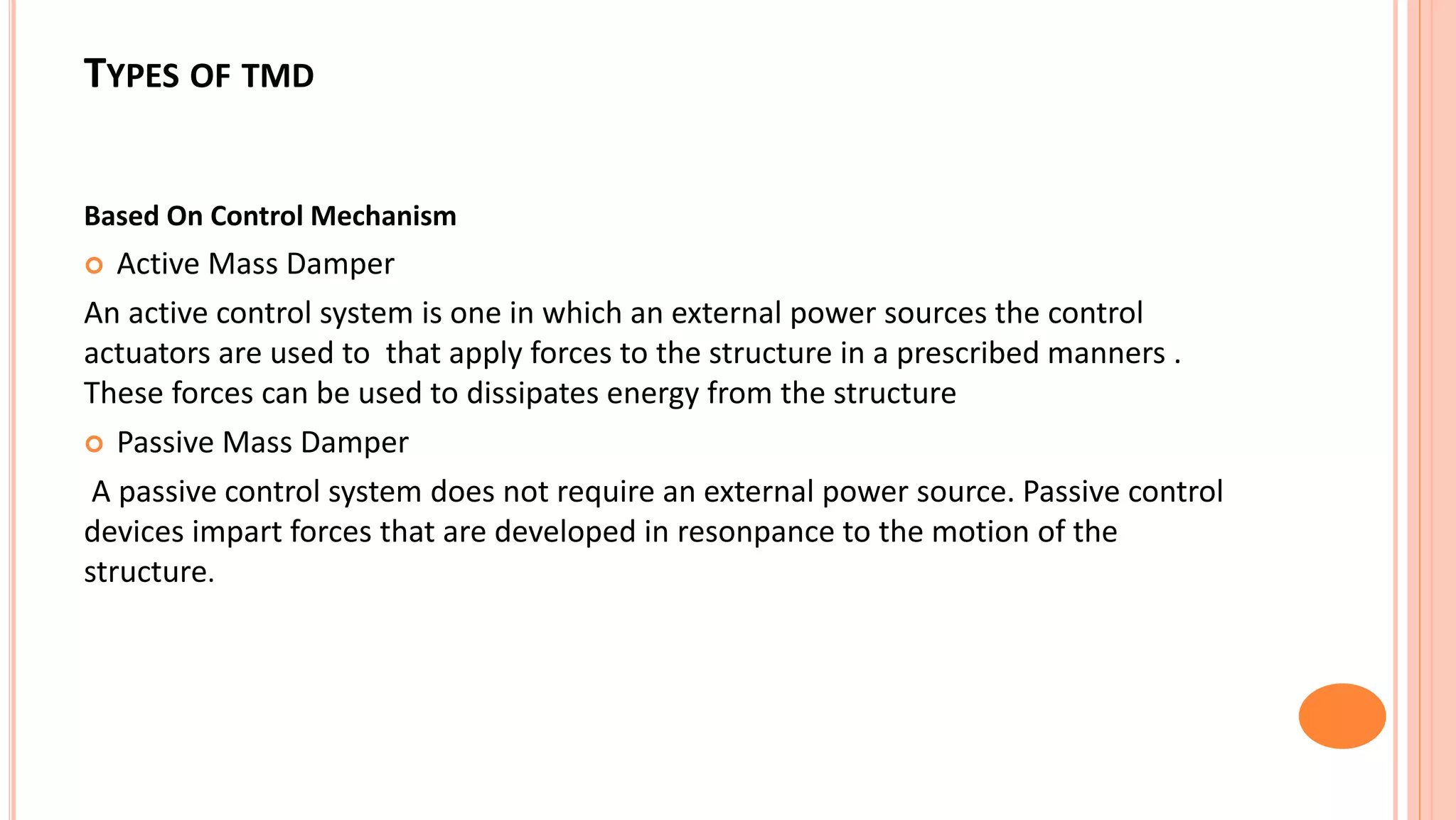 Tuned mass dampers | PPTX