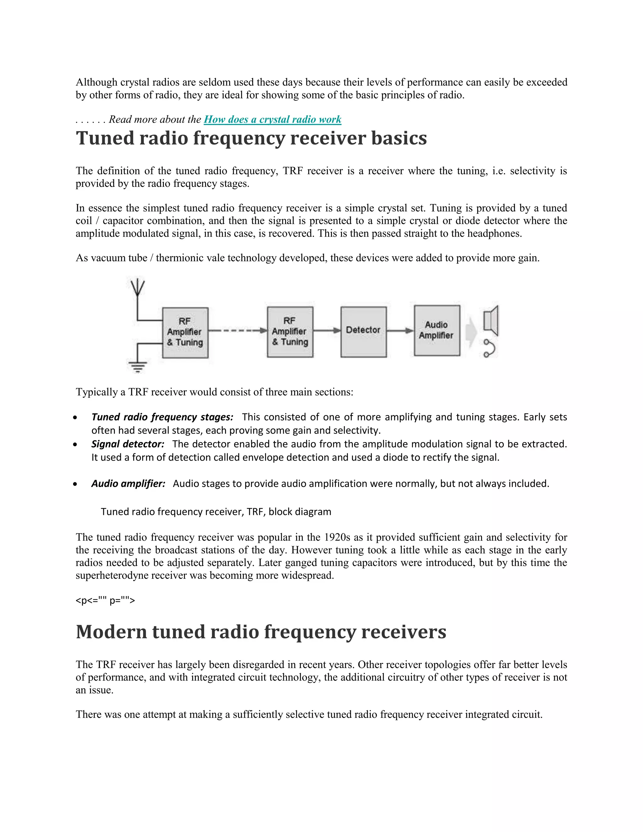 Tuned radio frequency TRF receiver.docx