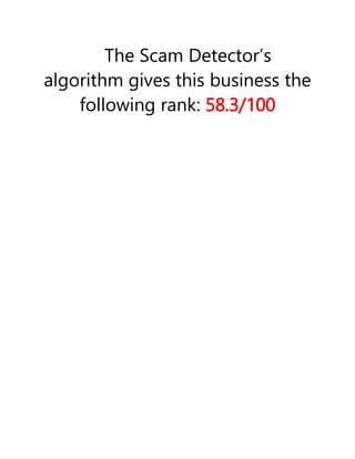 Scam Detector Tunegaga | PDF