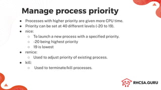 Tune System Performance - RHCSA (RH134).pdf | Operating Systems | Computer Software and Applications