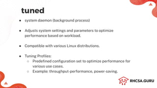Tune System Performance - RHCSA (RH134).pdf | Operating Systems ...