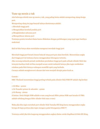 Tune up mesin 2 tak | DOCX