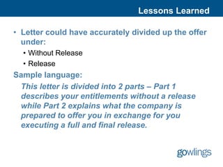 Tune Up Your Termination Letter and Release | PPT