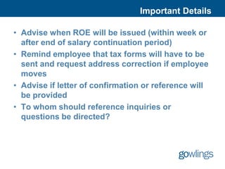 Tune Up Your Termination Letter and Release | PPT