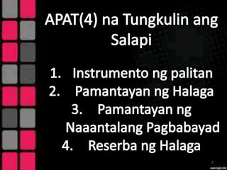 Tungkulin ng salapi | PPTX