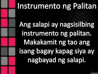 Tungkulin ng salapi | PPTX