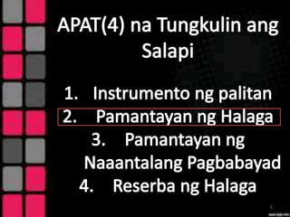 Tungkulin ng salapi | PPTX