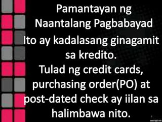 Tungkulin ng salapi | PPTX