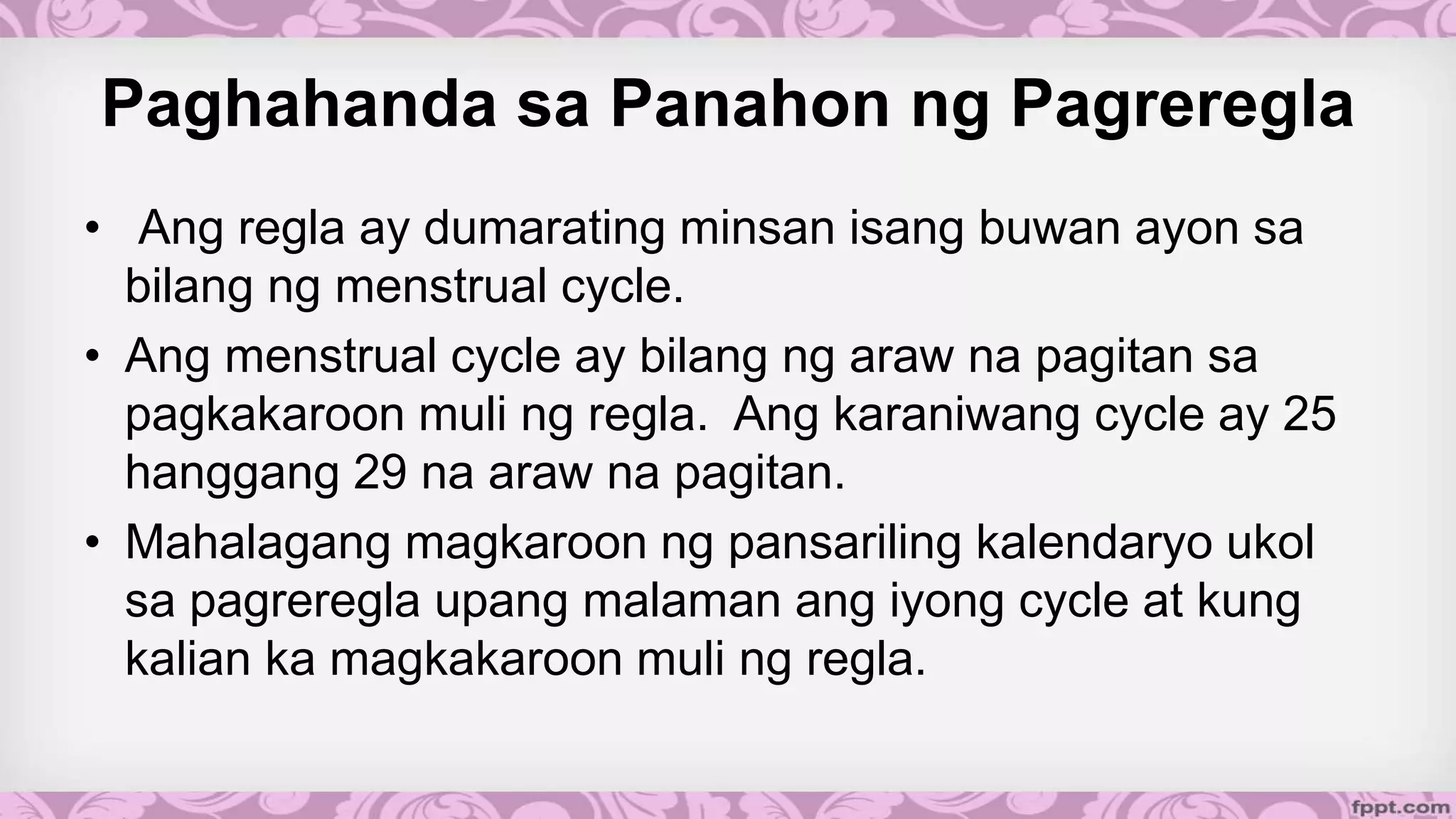 Tungkulin sa sarili sa panahon ng pagdadalaga o | PPTX