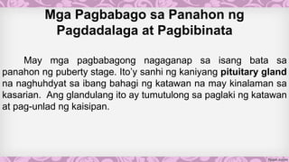 Tungkulin sa sarili sa panahon ng pagdadalaga o | PPTX