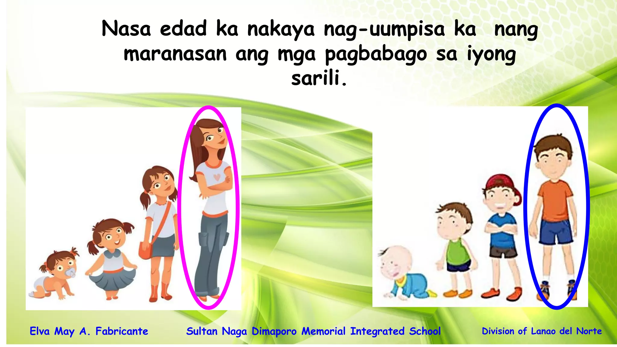 Tungkulin sa Sarili sa Panahon ng Pagdadalaga o Pagbibinata 5 elva | PDF