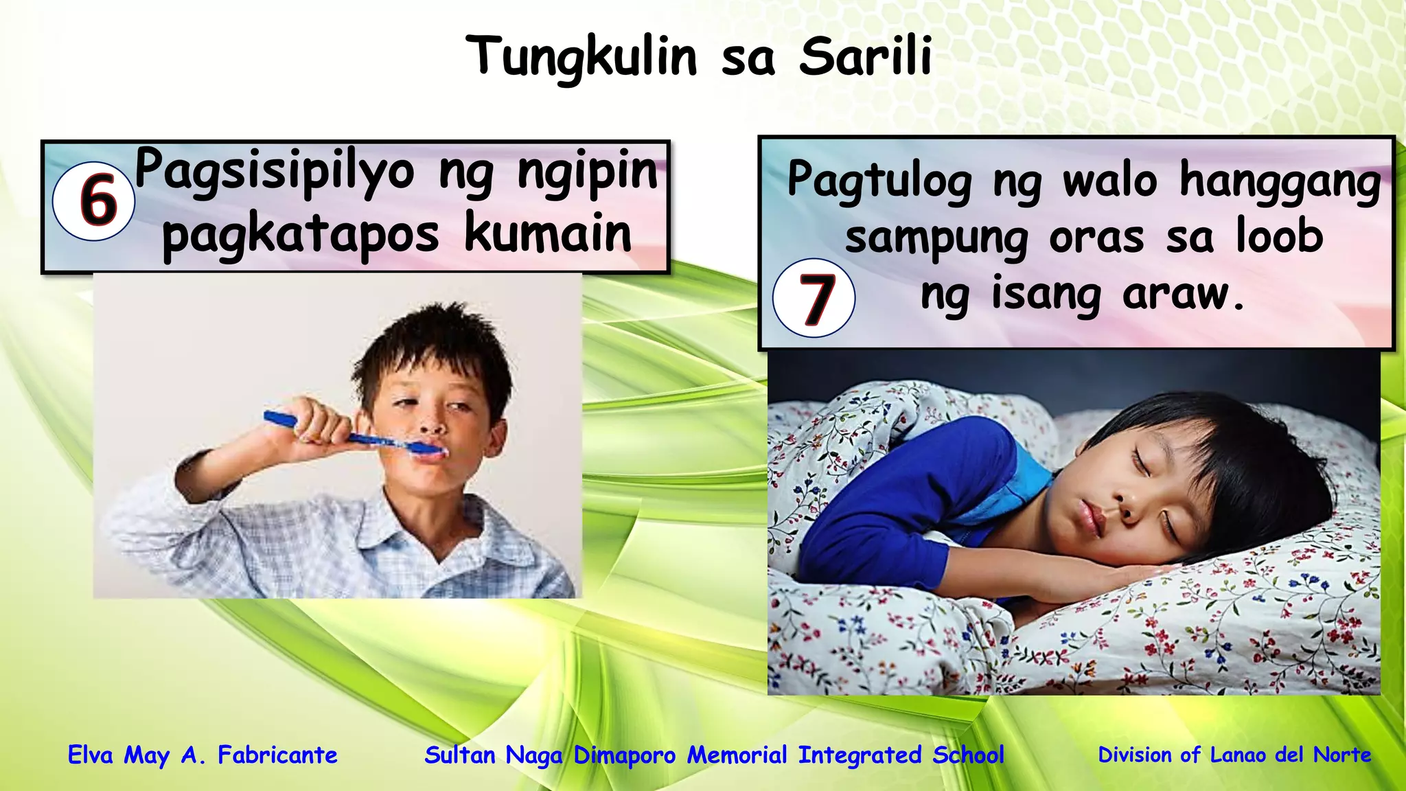 Tungkulin sa Sarili sa Panahon ng Pagdadalaga o Pagbibinata 5 elva | PDF