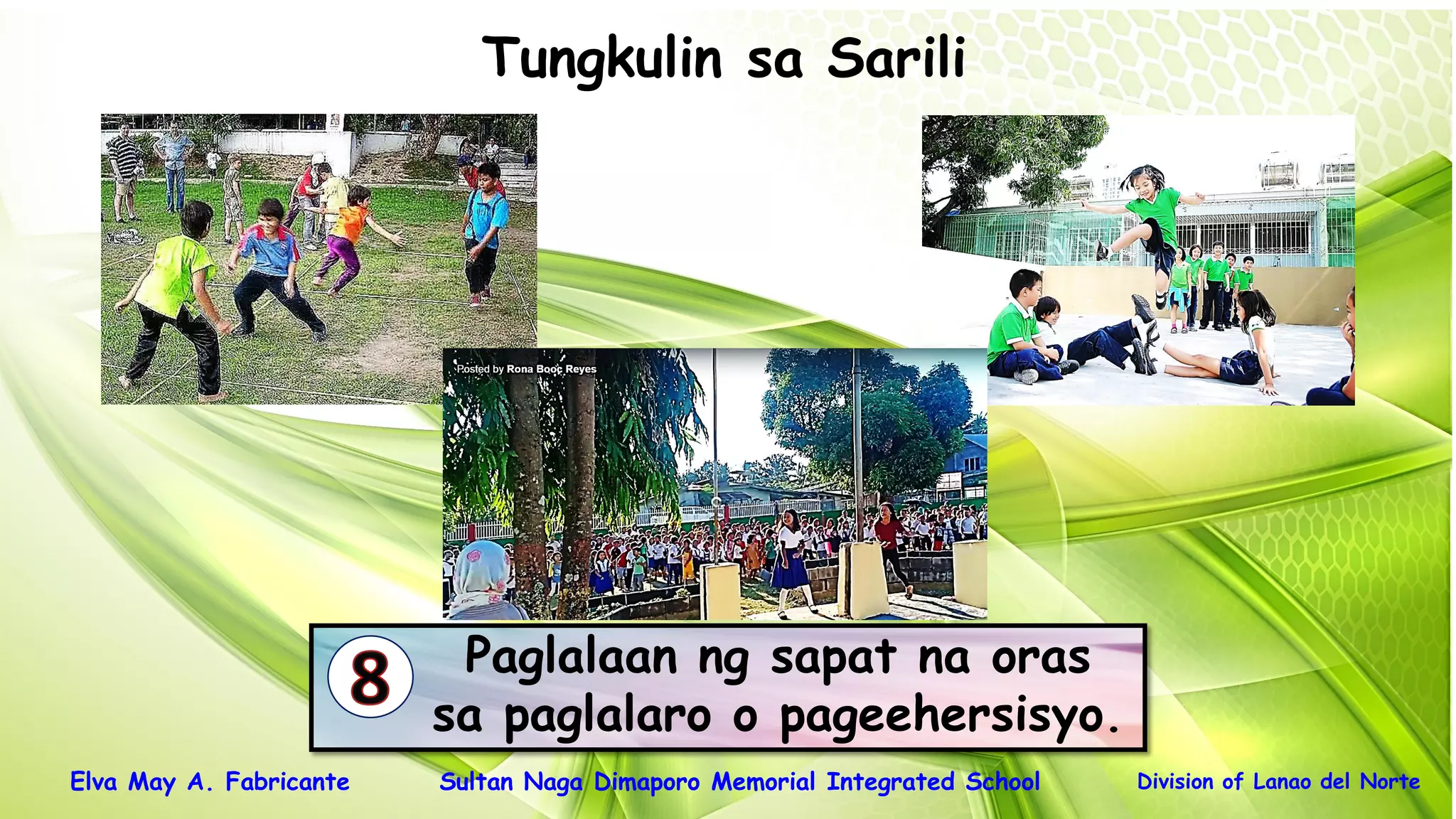 Tungkulin sa Sarili sa Panahon ng Pagdadalaga o Pagbibinata 5 elva | PDF