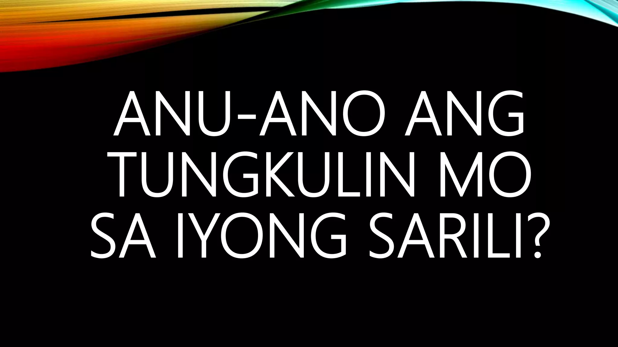 Tungkulin sa sarli | PPTX