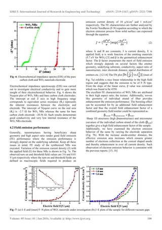 Tungsten oxide nanostructures for energy storage and field emission applications | PDF