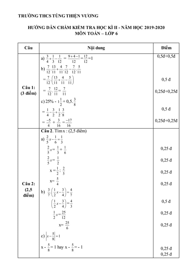 Đề Thi HK2 Toán 6 - THCS Tùng Thiện Lương | DOCX