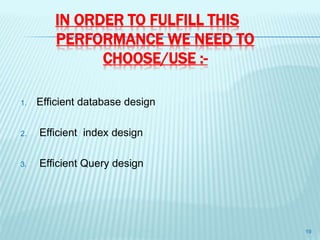 Tuning database performance | PPTX