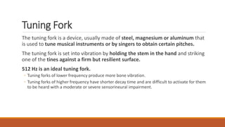 Tuning fork and tests | PPTX