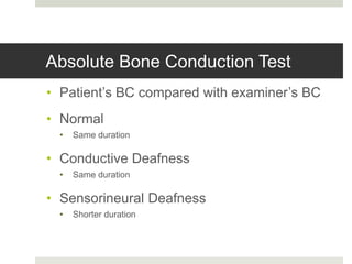 Tuning fork tests | PPTX