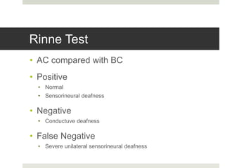 Tuning fork tests | PPTX