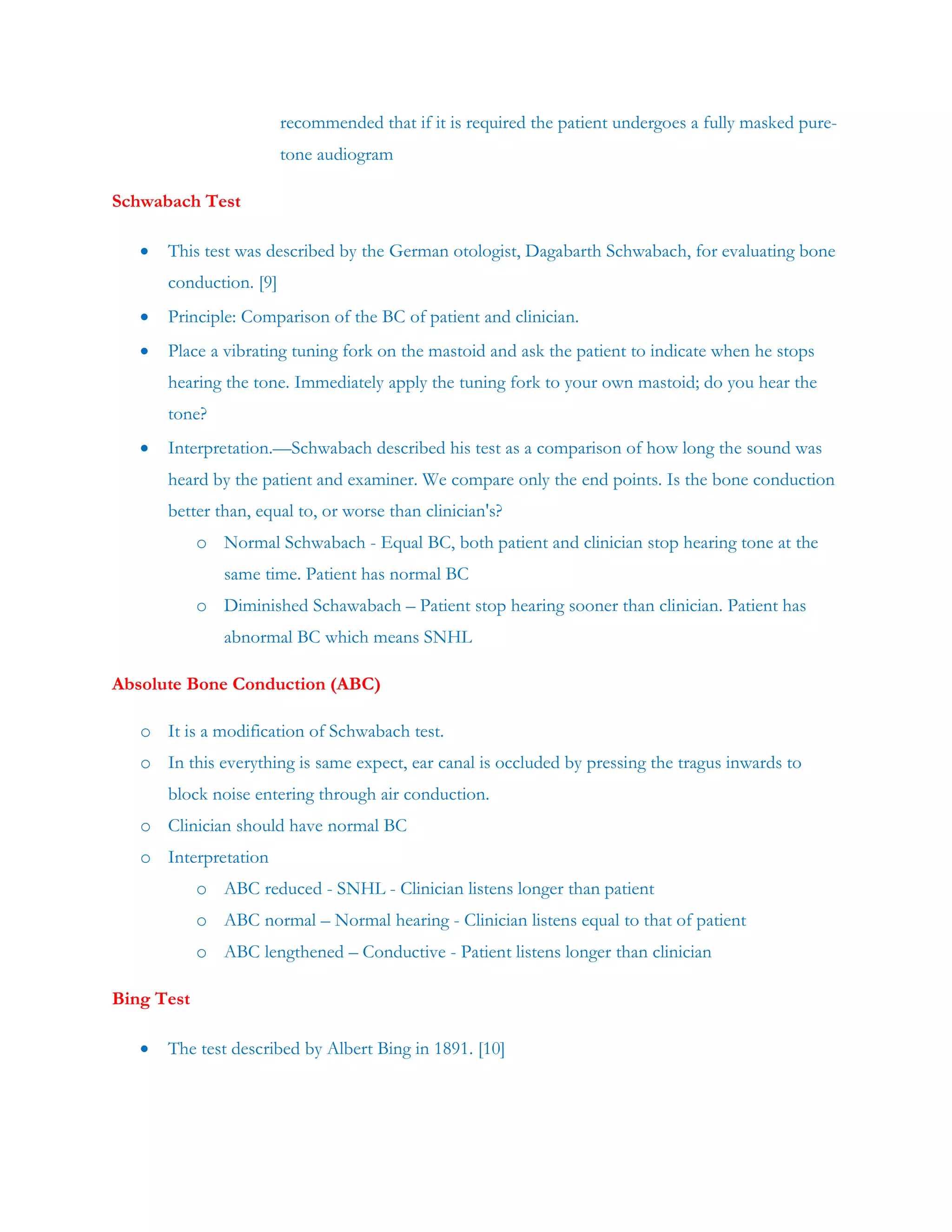 Tuning fork test | PDF