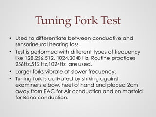 Tuning fork test by Dr. Gokul Anand Sir.pptx